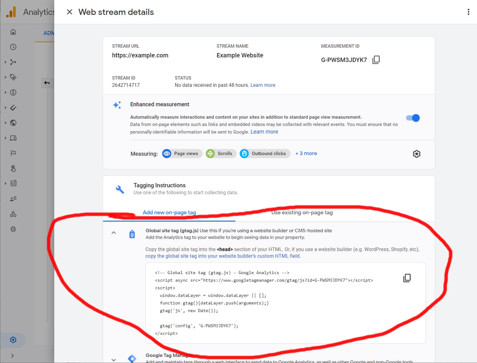 Get The Google Analytics 4 Tracking Code 15 Second Tutorial PageCrafter
