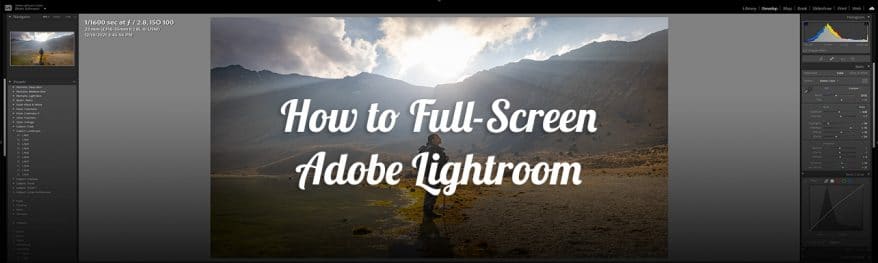 How to Full-Screen Adobe Lightroom - PageCrafter